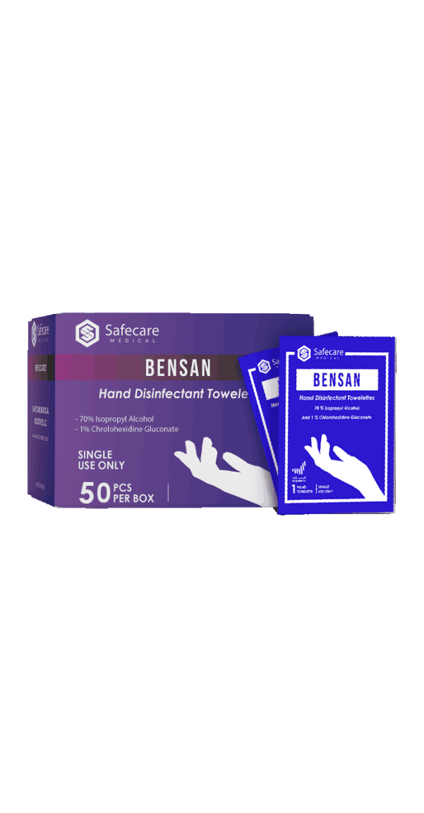 Bensan Hand Disinfection Towelettes - 1% Chlorhexidine
