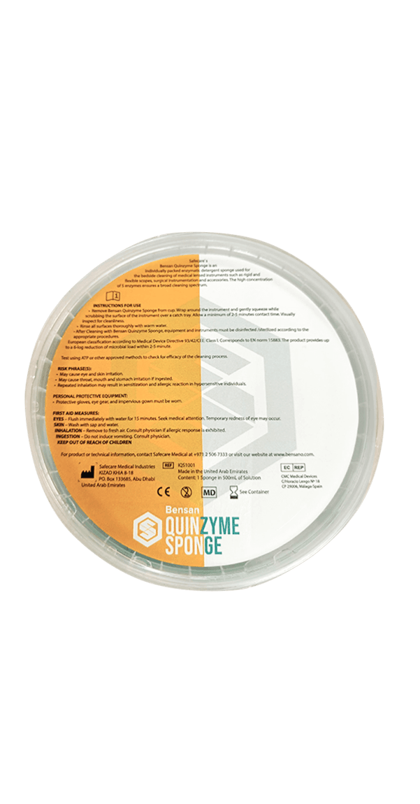 Bensan Quinzyme Sponge - Enzymatic Presoaked Scope Cleaner